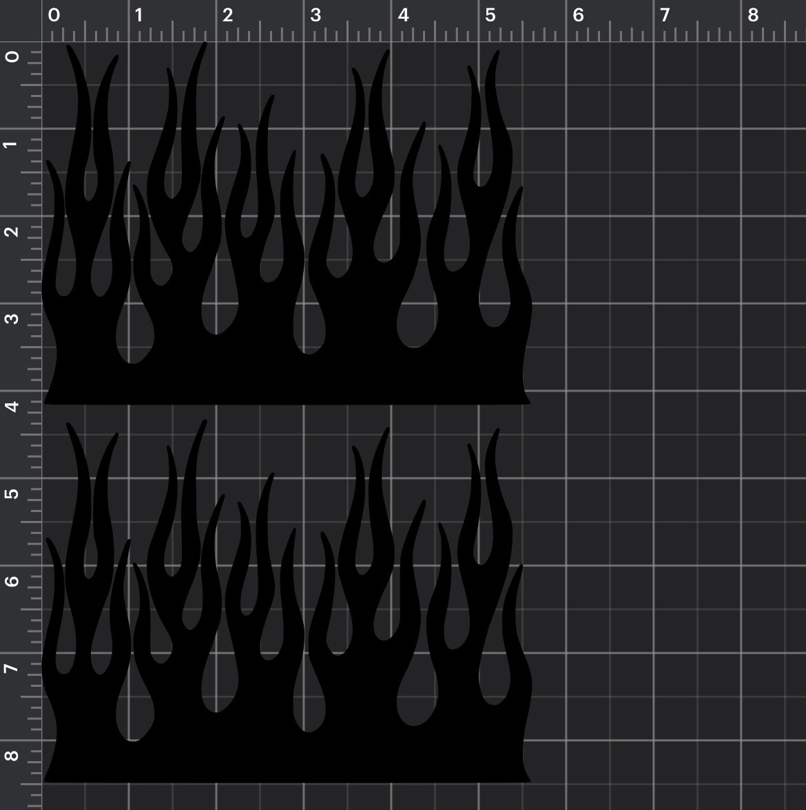 DIY Vinyl Flame stencil sheet (M 6inch-4inch) – EB Customs
